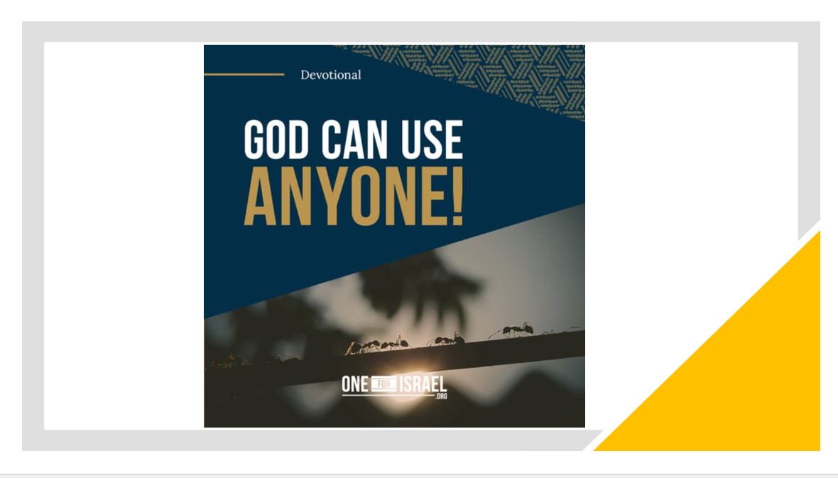 Indeed, God Can Use Anyone…and He Does! – Looking for the Blessed Hope