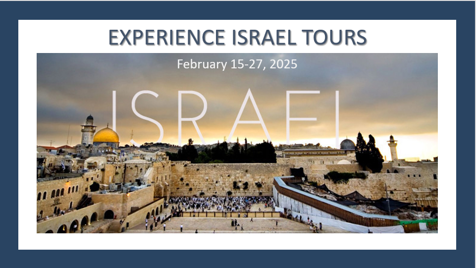 Announcing our Next EXPERIENCE ISRAEL TOUR – February 2025 – Looking ...