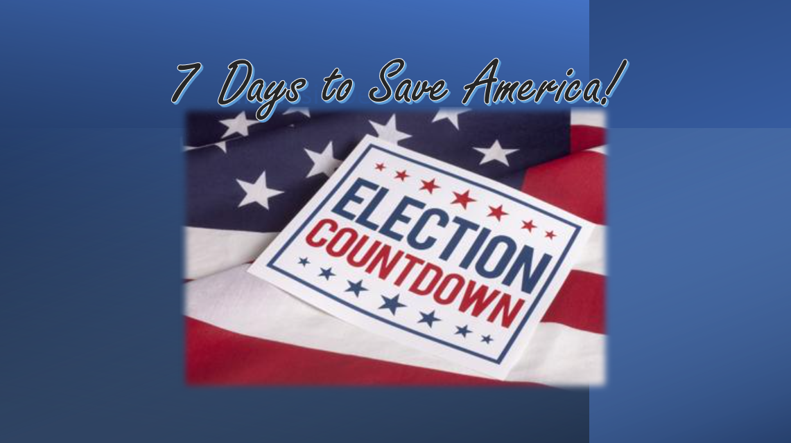 FINAL COUNTDOWN: Only 1 Week Until Election Day! – Looking for the ...